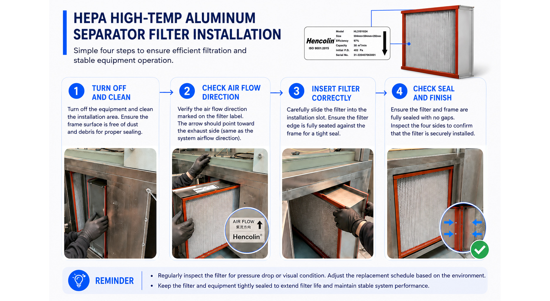 How to Properly Install High-Temperature HEPA Aluminum Separator ...